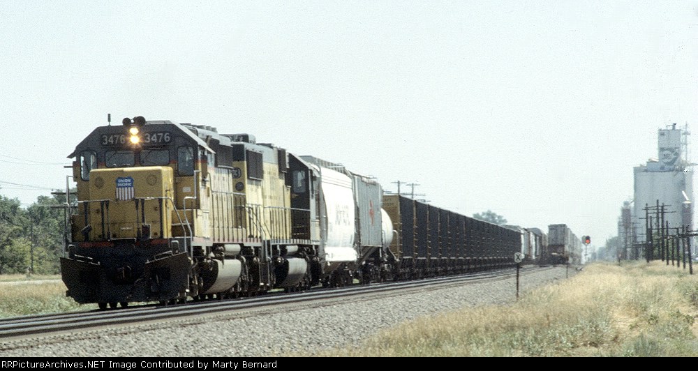 UP 3476 and C&NW 8053